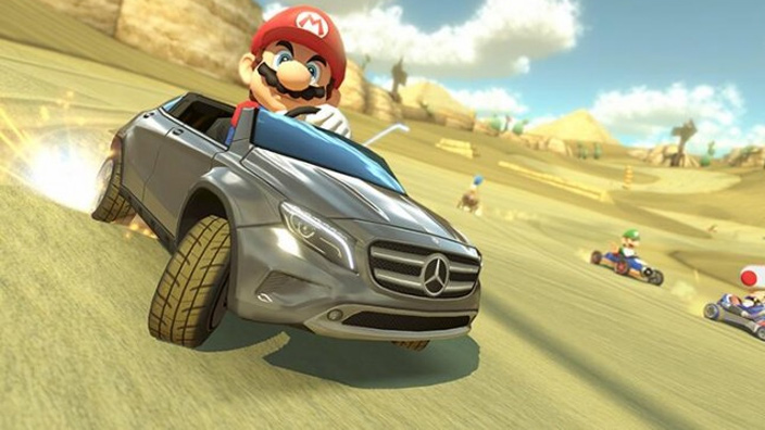 Super Mario im Mercedes