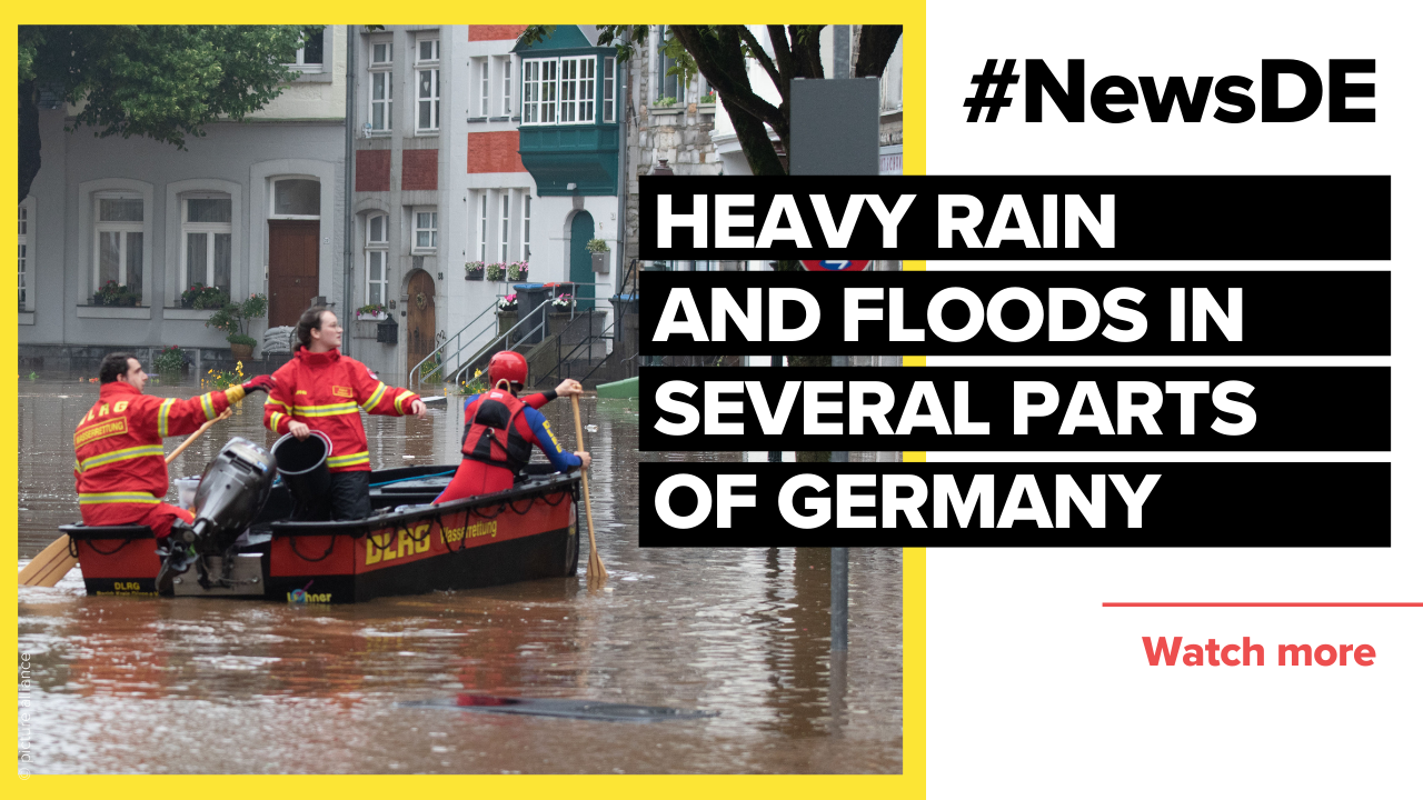 Heavy rain and floods in several parts of Germany