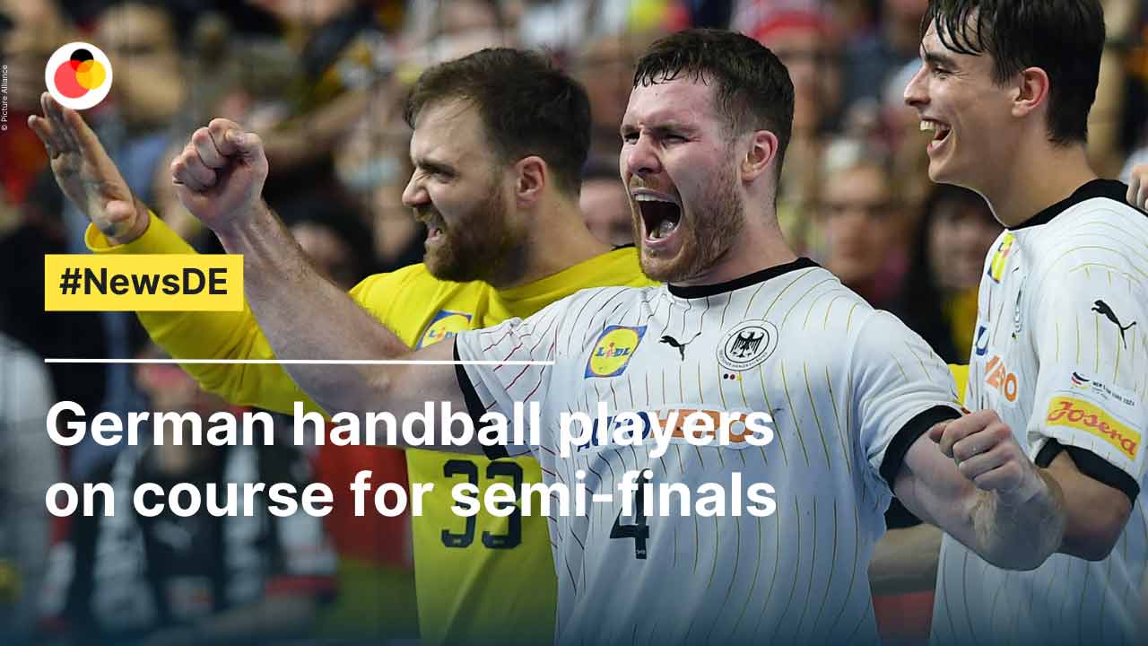 German handball players on course for the semi-finals